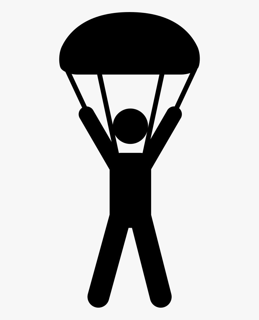 Skydiving Silhouette Falling, HD Png Download , Transparent Png Image ...