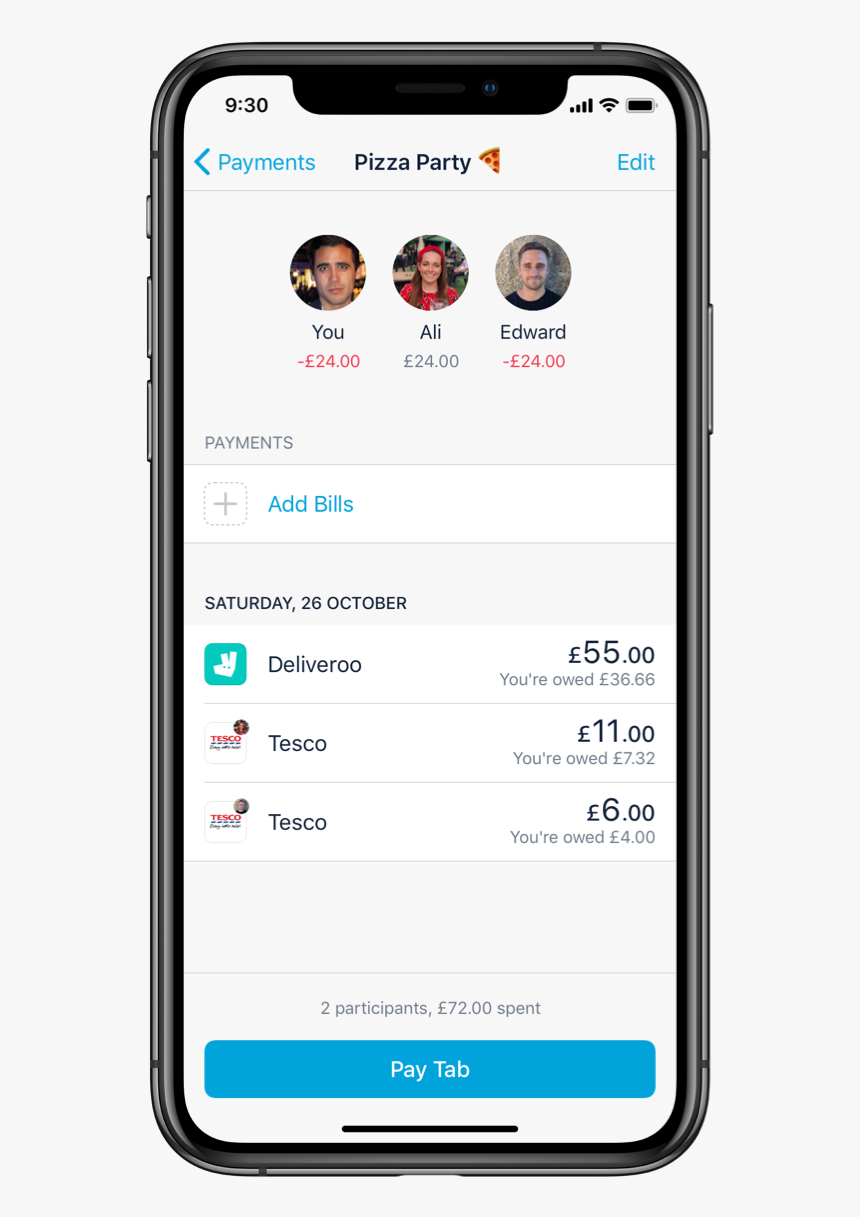 An App Screen Of The Pay Tab Screen, HD Png Download , Transparent Png ...