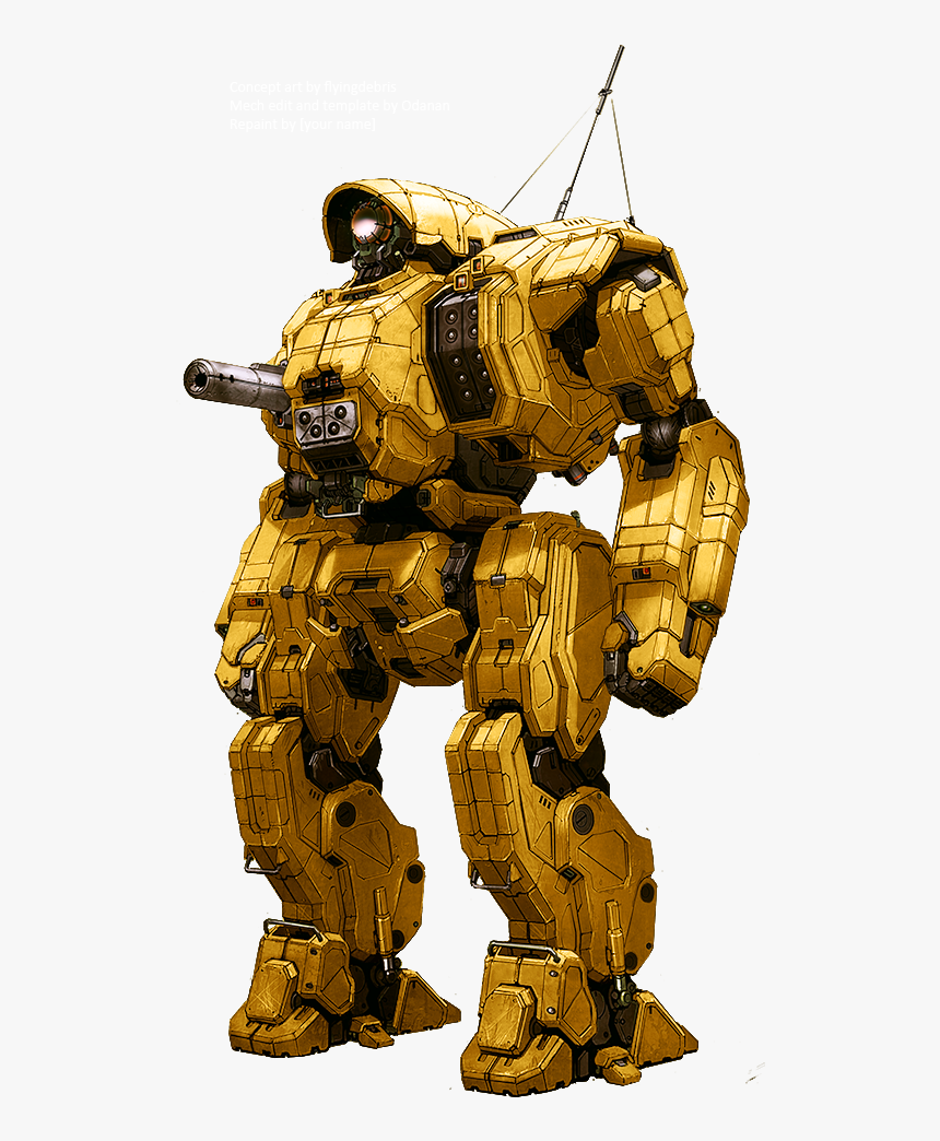 Minigun Drawing Mech, HD Png Download , Transparent Png Image - PNGitem