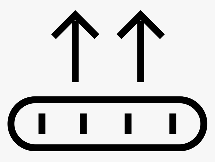 Upload Interface Symbol Of Two Up Arrows From A Disc, HD Png Download ...