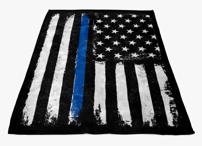 Distressed Thin Blue Line Stars And Stripes Fleece, HD Png Download ...