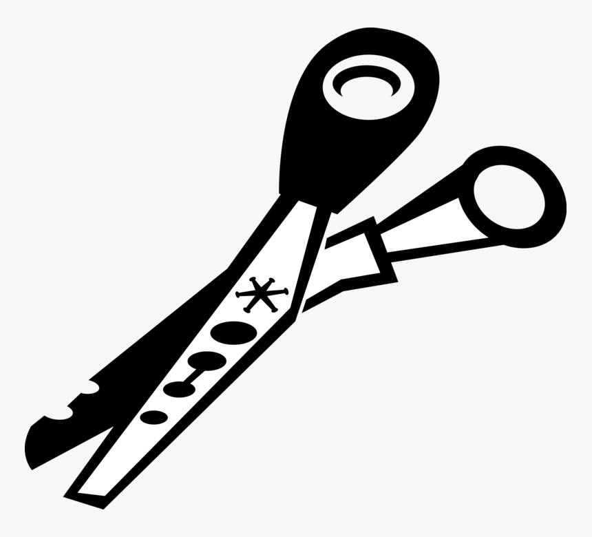 Vector Illustration Of Scissors Hand-operated Shearing, HD Png Download ...