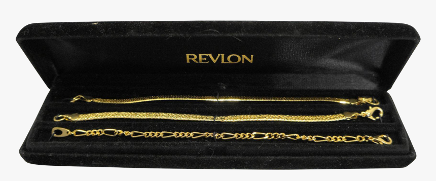 Revlon Gold Tone Chain Bracelets Set Of Three With, HD Png Download ...