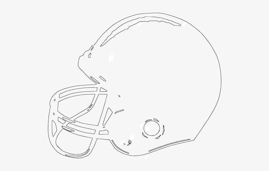 Football Helmet Vector Line Drawing, HD Png Download , Transparent Png ...