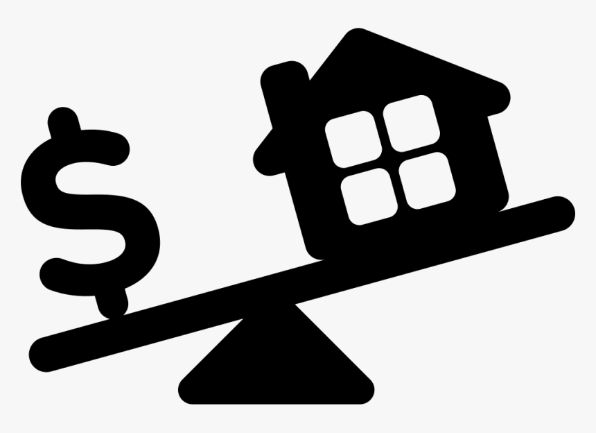 House And Dollar Sign In Weighing Scale, HD Png Download , Transparent ...