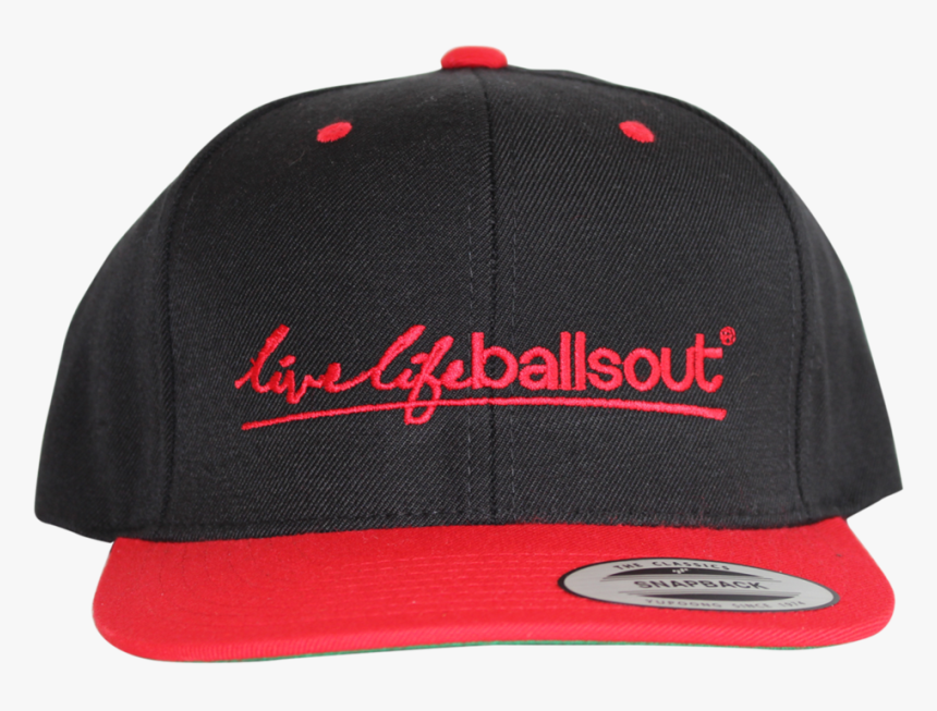 Black/red Classic Snapback Hat With New Twist-splash, HD Png Download ...