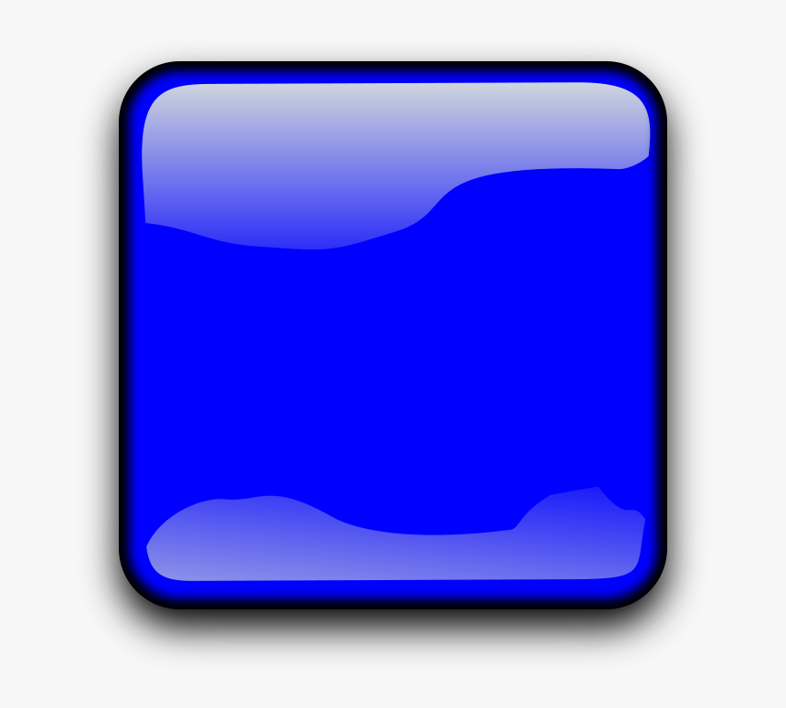 Transparent Button Clipart - Transparent Blue Square Button, HD Png Download , Transparent Png ...