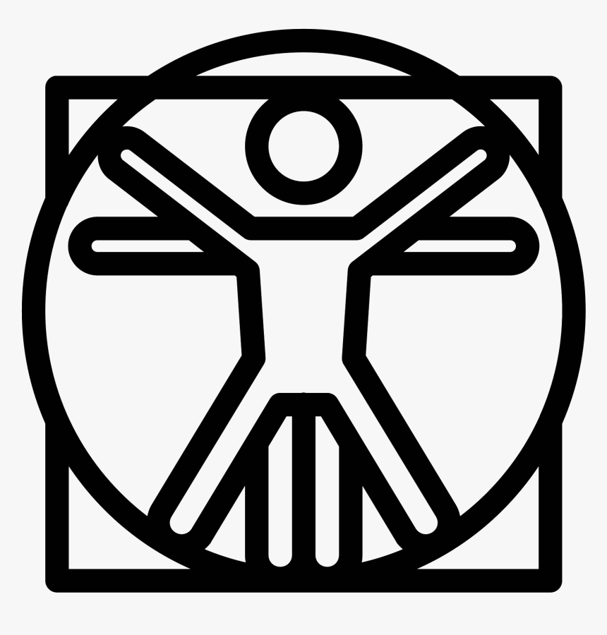 Leonardo Da Vinci Clipart Png - Anthropometry Icon, Transparent Png ...