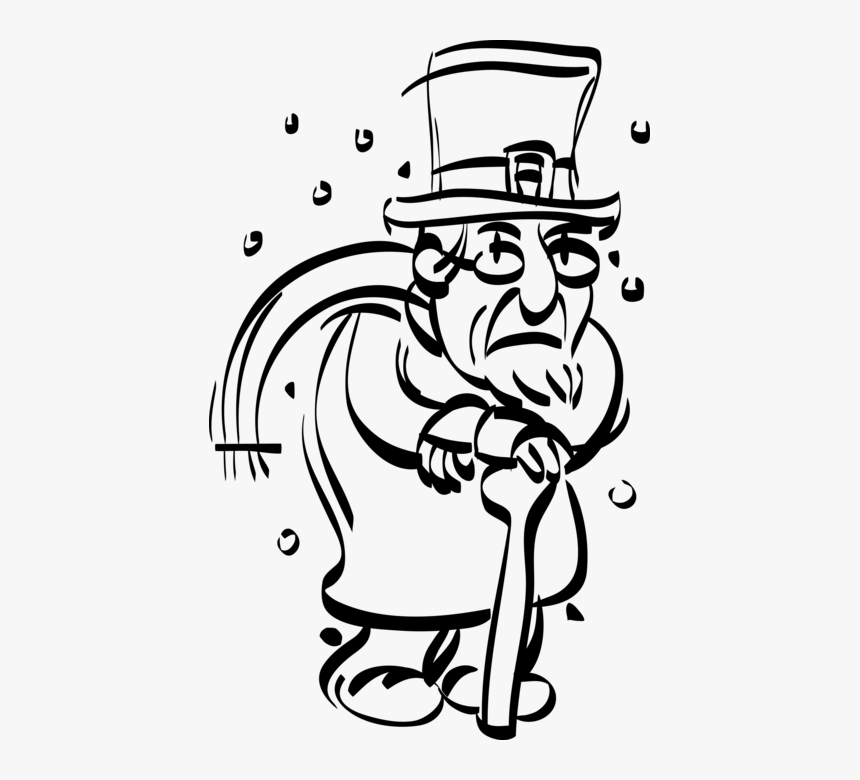 Vector Illustration Of Ebenezer Scrooge Cold-hearted - Scrooge Clipart ...
