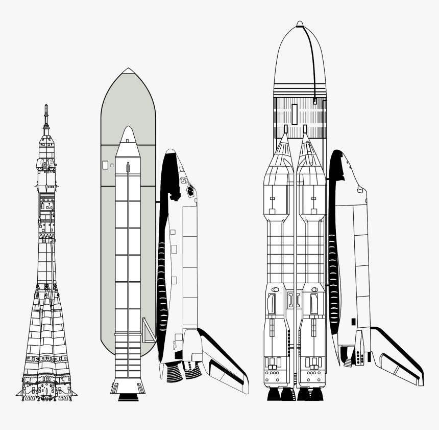 Drawing Spaces Space Craft - Buran Shuttle, HD Png Download ...