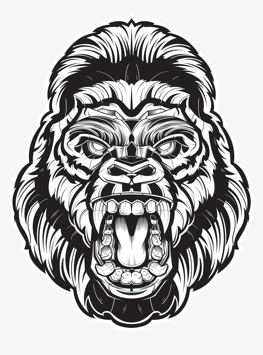 Gorilla Clip Art Black And White