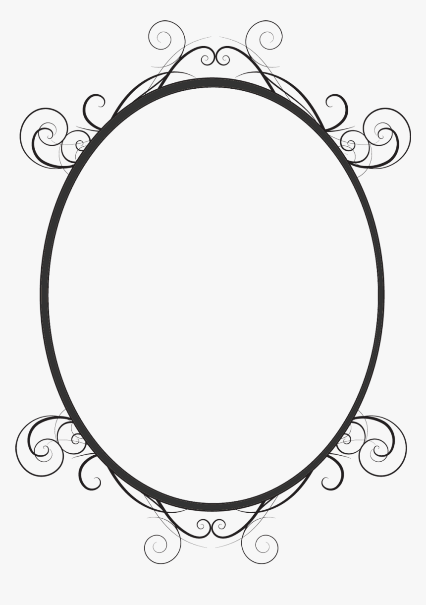 Simple Oval Frame Drawing