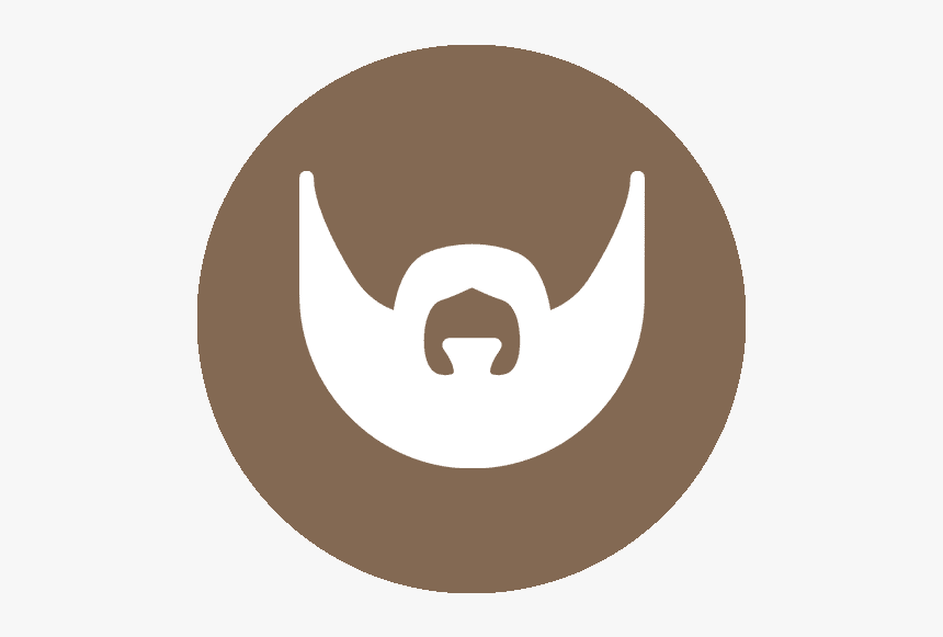 White Beard Icon With A Brown Background - Black C, HD Png Download ...