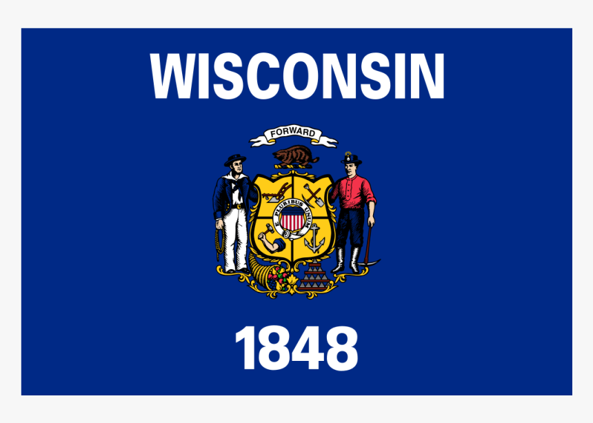 Us Wi Wisconsin Flag Icon - Wisconsin State Flag, HD Png Download ...