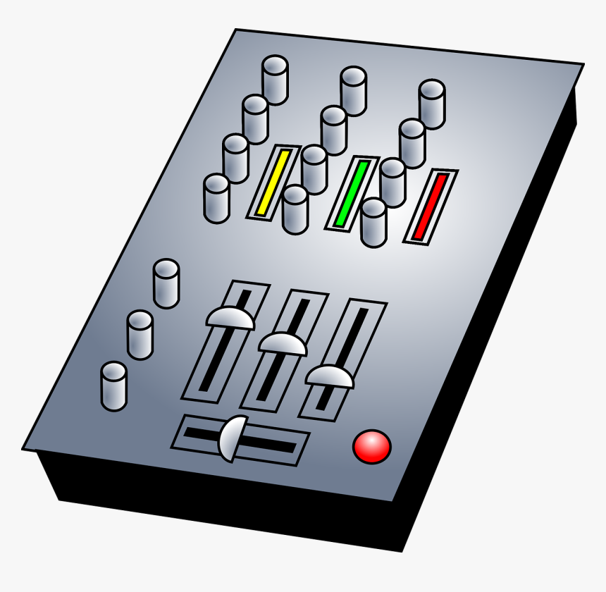 Dj Audio Mixer Svg Clip Arts - Sound Board Clip Art, HD Png Download ...
