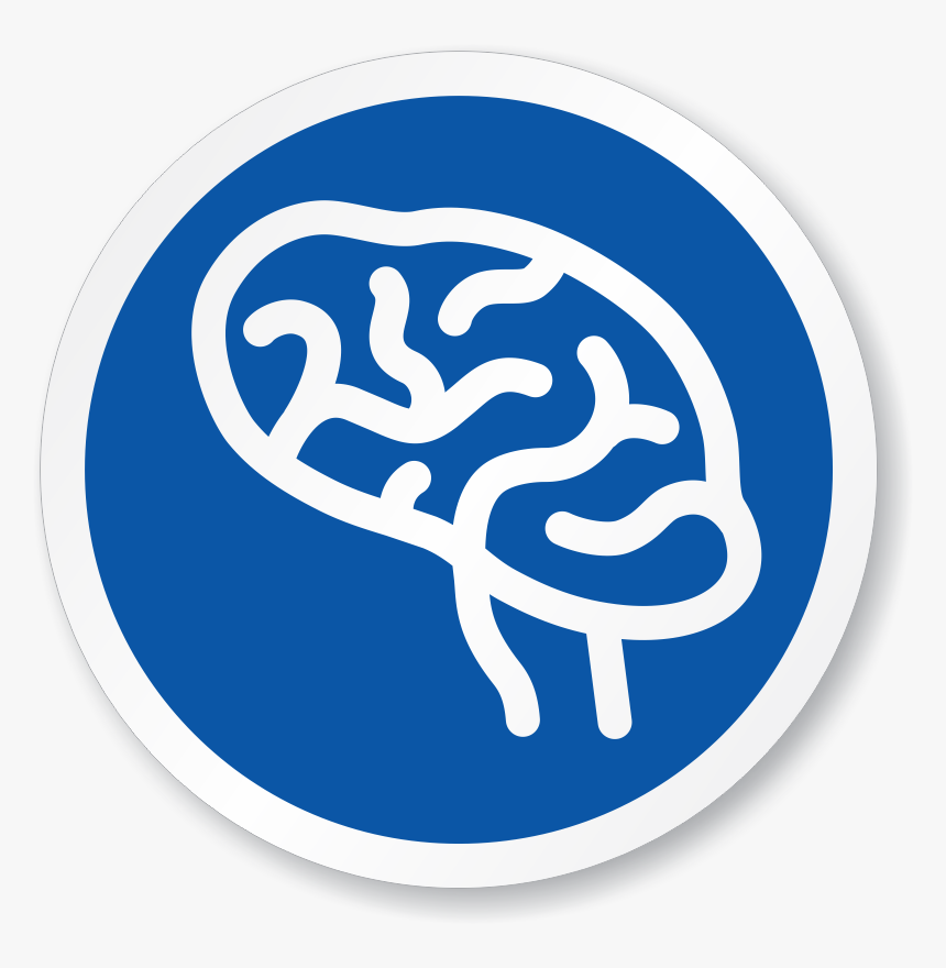 Nervous System Brain Symbol Iso Circle Sign, HD Png Download ...