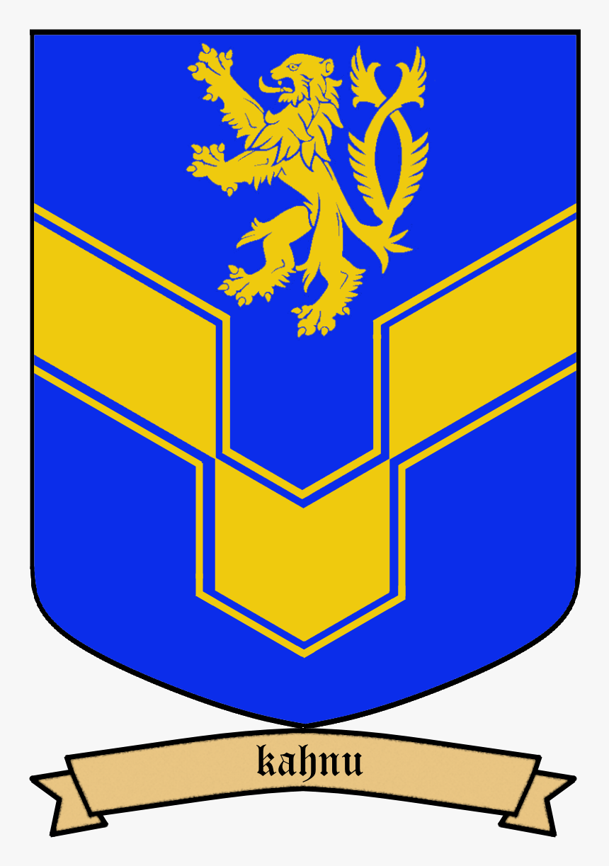 Azure, Over A Chevron Rompu Reversed Cottised Or, A, HD Png Download ...