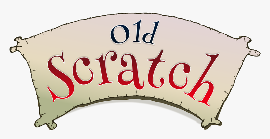 Old Scratch Logo Text With Backplate, HD Png Download , Transparent Png ...