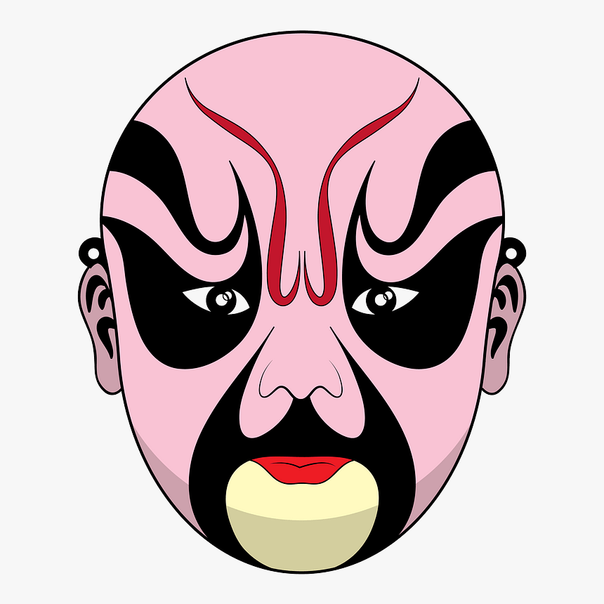 Chinese Opera Mask Pink Clipart, HD Png Download , Transparent Png ...