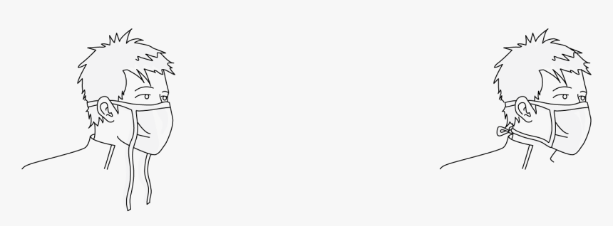 Fitting A Surgical Mask, Position Mask Over Mouth And, HD Png Download ...