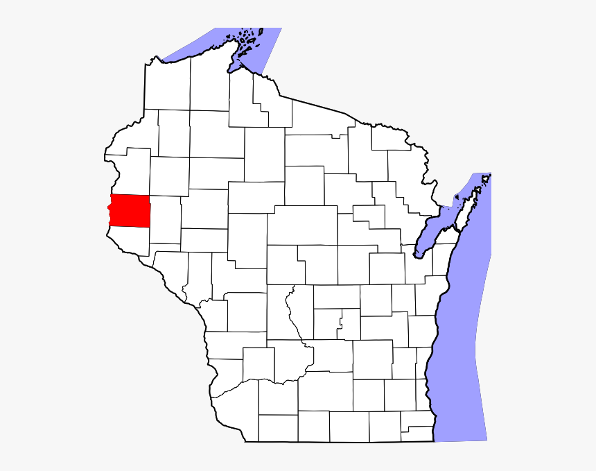 Map Of Wisconsin Highlighting Saint Croix County, HD Png Download ...