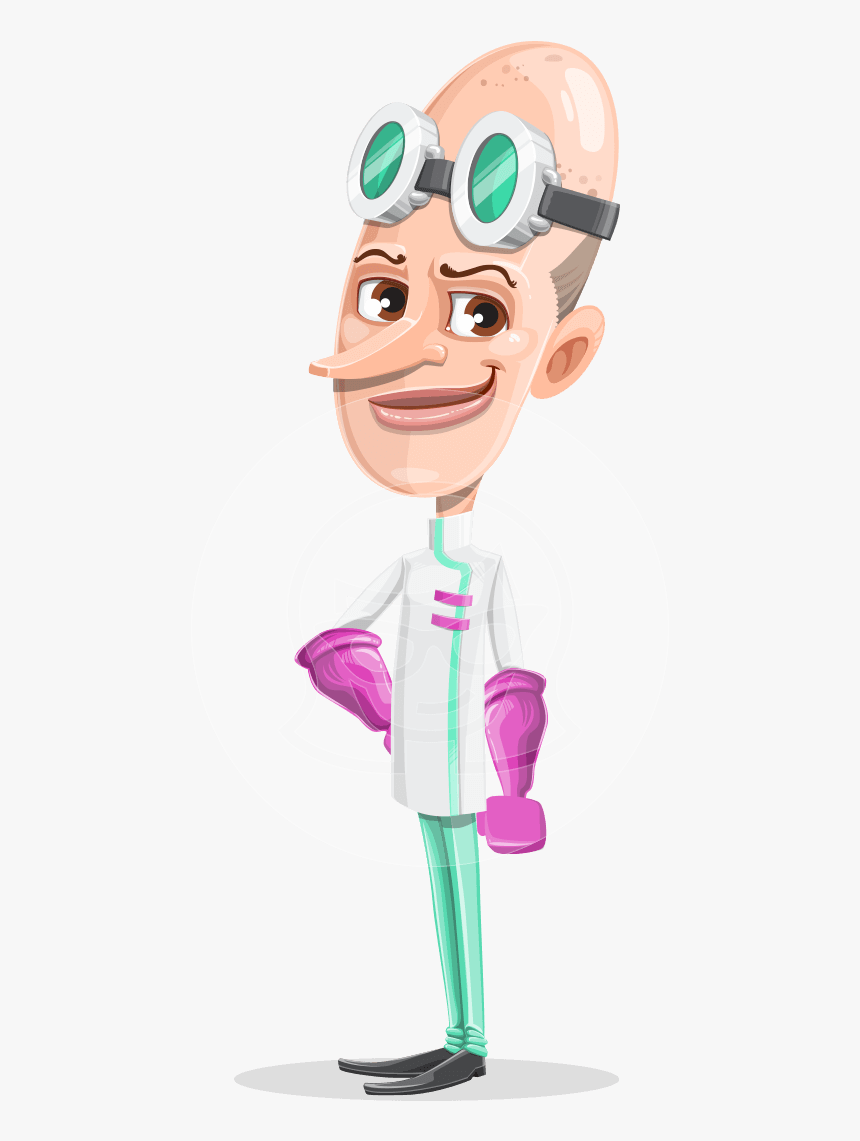 Crazy Scientist Inventor Cartoon Vector Character Aka, HD Png Download ...