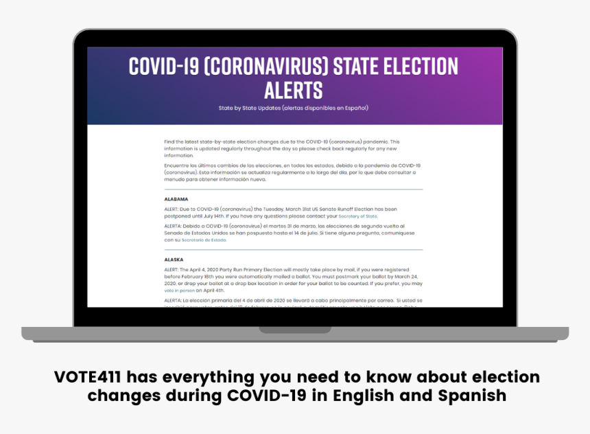 Bilingual Vote411 Voter Information Alerts Image, HD Png Download ...