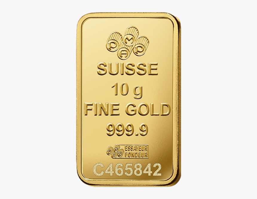 10g Pamp Gold Minted Bar Back - Pamp, HD Png Download , Transparent Png ...