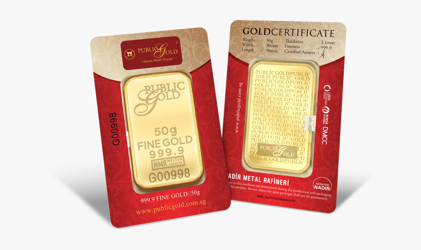 50g Gold Bar - Public Gold Gold Bar, HD Png Download , Transparent Png ...