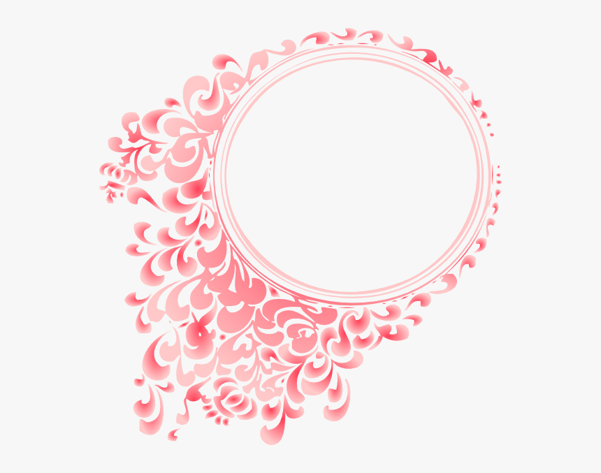 Pink Flower Circle Border, HD Png Download , Transparent Png Image ...