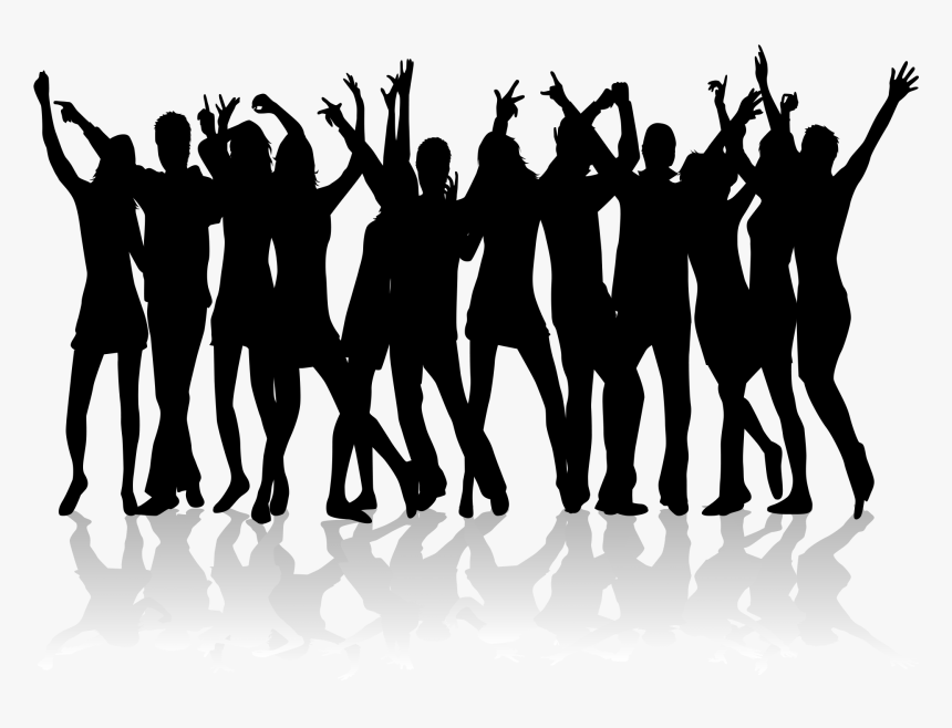 Cheering - Transparent Background Dancing Silhouette Png, Png Download ...