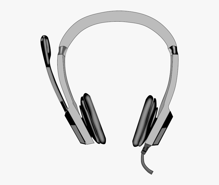Headset,electronic Device,headphones - Headphone Microphone Cartoon Png ...