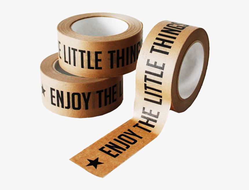 Printed Paper Tape - Printed Brown Paper Tape, HD Png Download ...