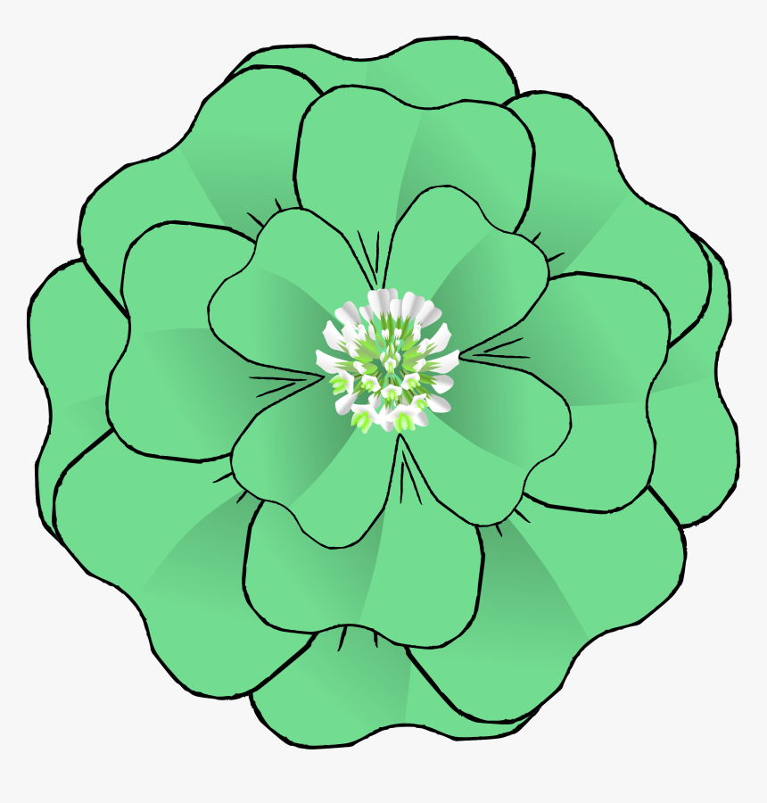Clipart Green Flower