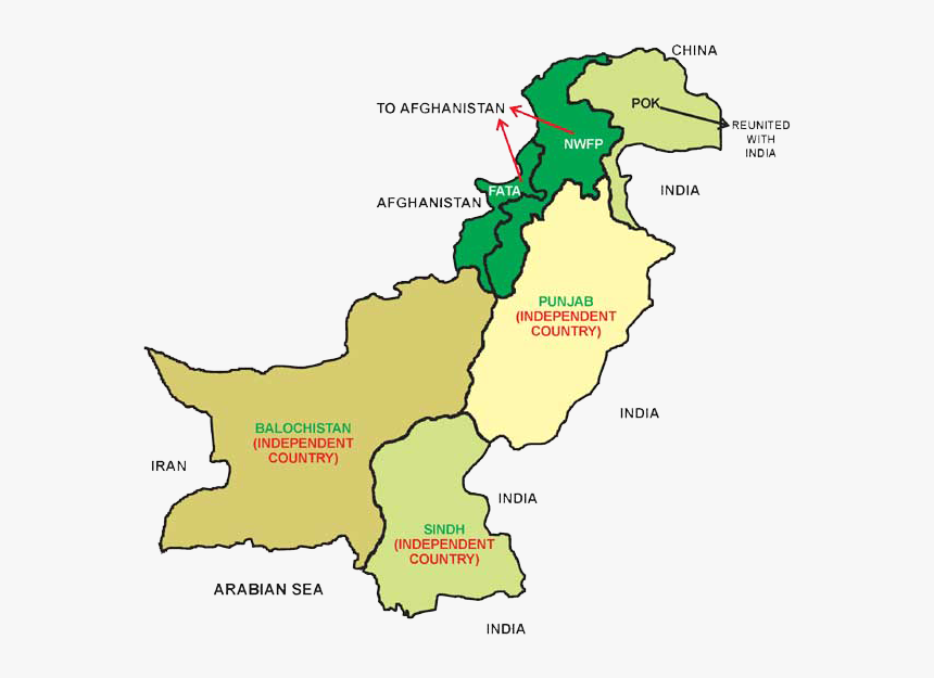 Pakistan Map Png Transparent - Political Division Of Pakistan, Png ...