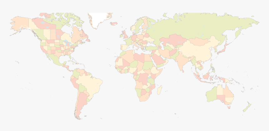 A Multitude Of Multicolored Maps - World Map Negative Png, Transparent ...