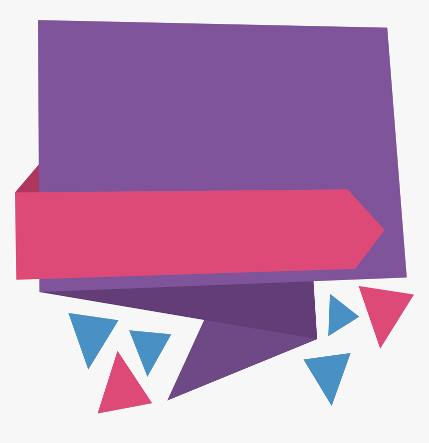 Triangle Fragment Ribbon Title Box - Title Box, HD Png Download ...
