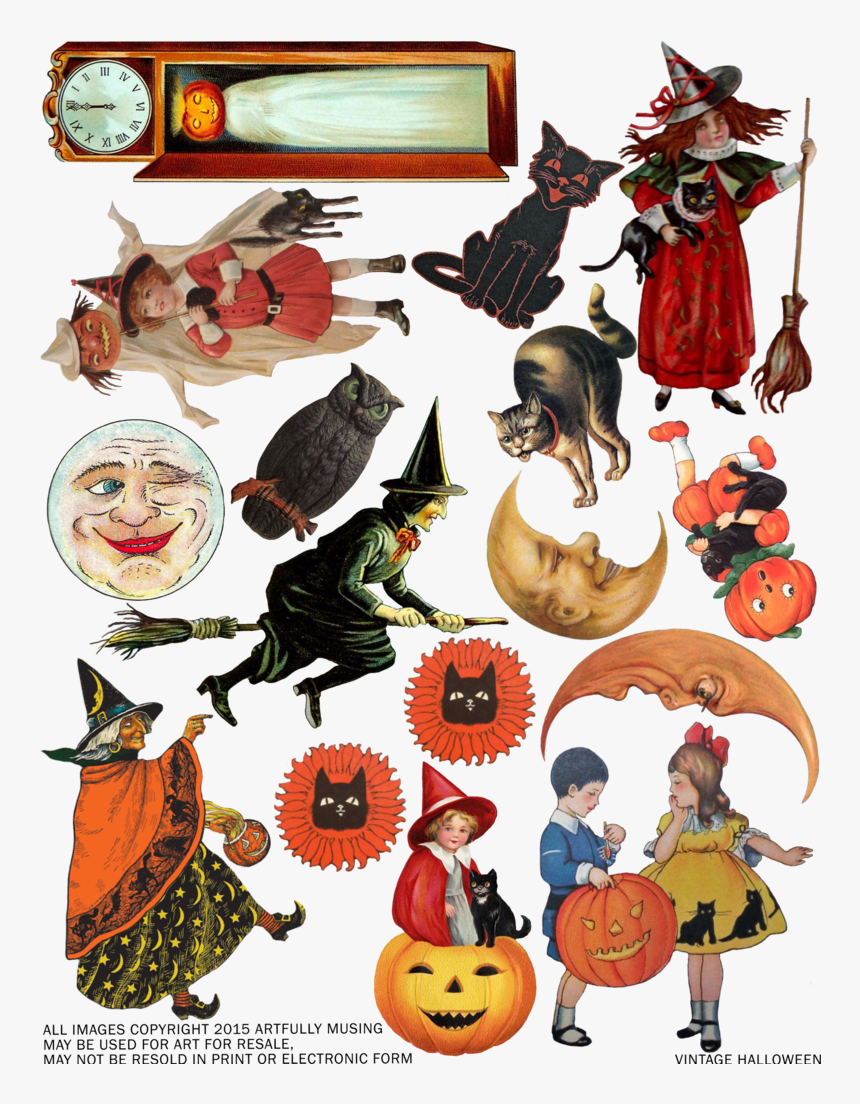 Vintage Halloween Clip Art Images