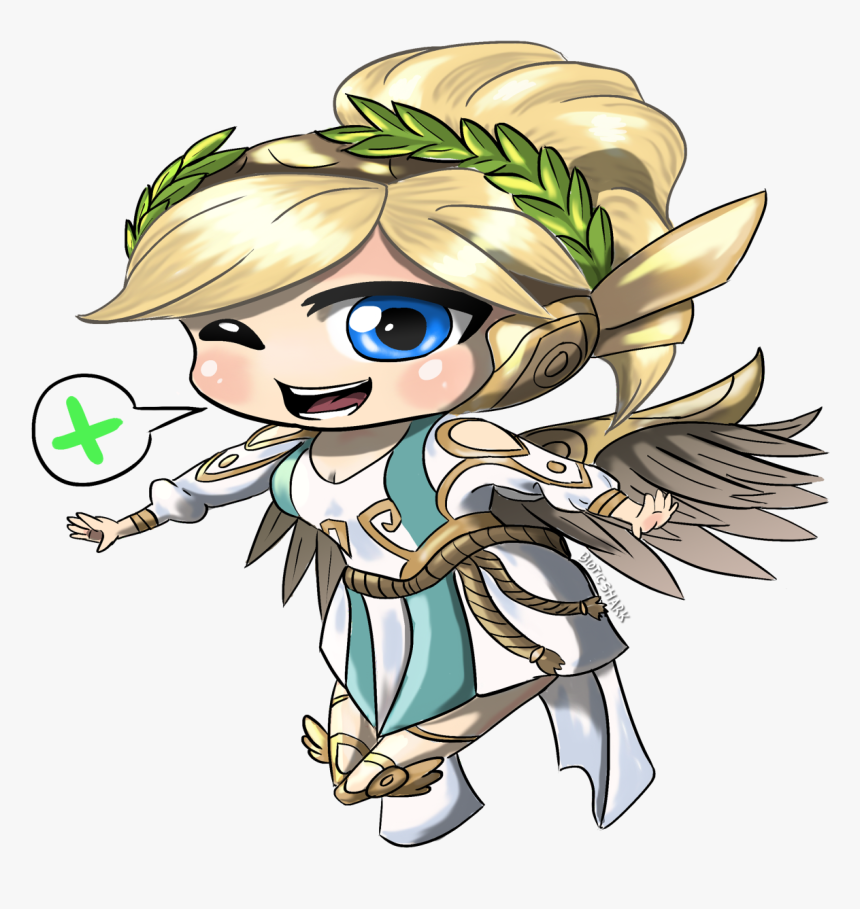 Overwatch Chibi Mercy Men Shirt The Shark Den Png Mercy - Cartoon ...