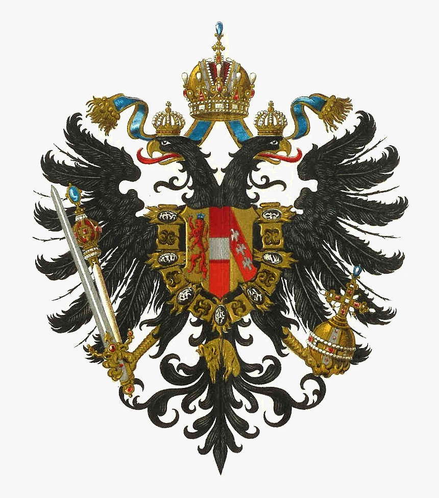 Colorful German Geraldic Bifurcated Eagle Tattoo Design - Austrian Coat ...
