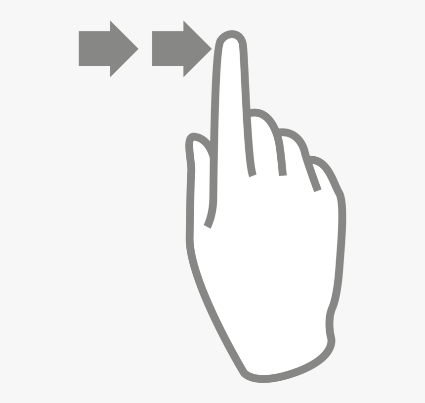 Thumb,monochrome Photography,text - Swipe Hand Vector, HD Png Download ...