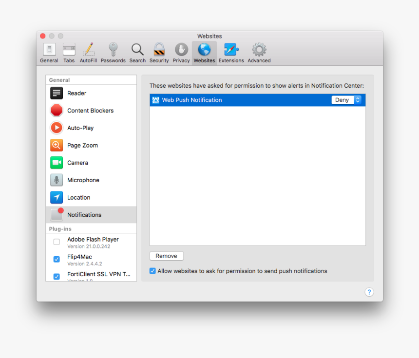 Screen Shot 2018 02 22 At - Unblock A Plugin On Mac, HD Png Download ...
