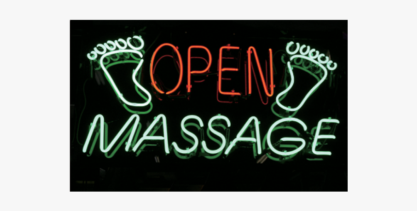 Neon Open Massage Sign - Neon Sign, HD Png Download , Transparent Png ...