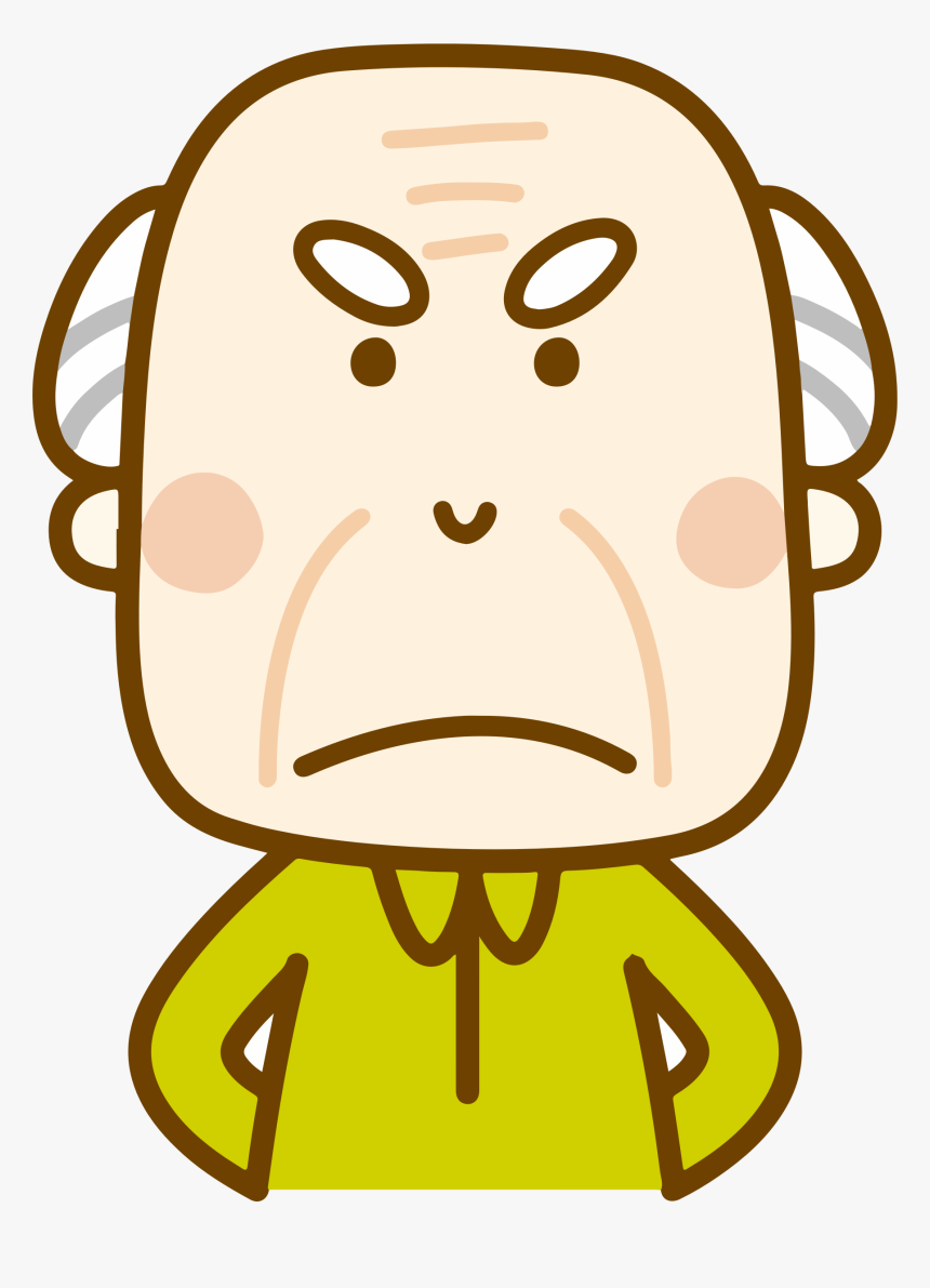 Grumpy Old Man Cartoon Character