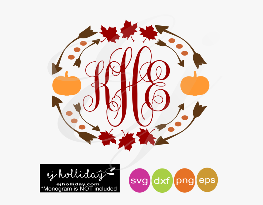 Fall Monogram Frame Svg, HD Png Download , Transparent Png Image - PNGitem