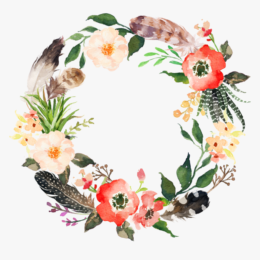 Boho Bohemian Feather Feathers Flower Flowers Freetoedi - Flower Wreath ...