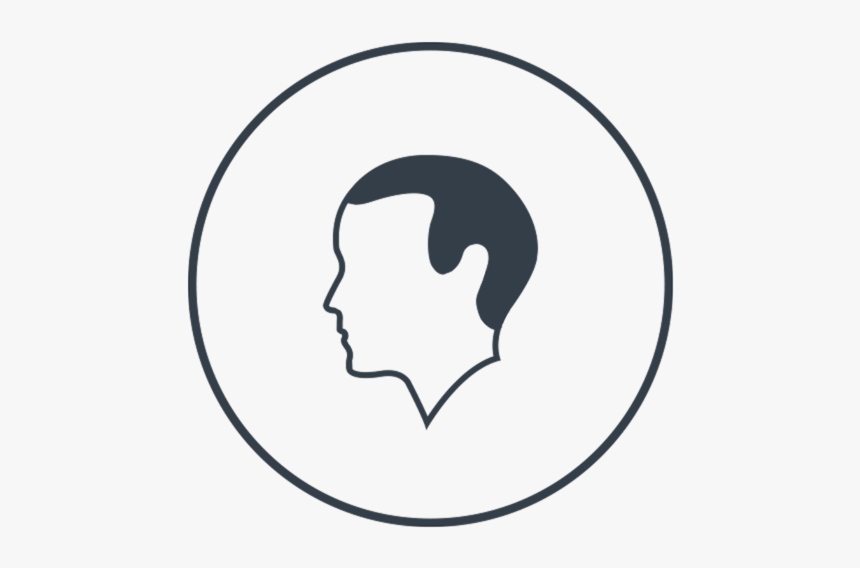 Grafic, Profile Of A Man, Grey Icon On Transparent - Emblem, HD Png ...
