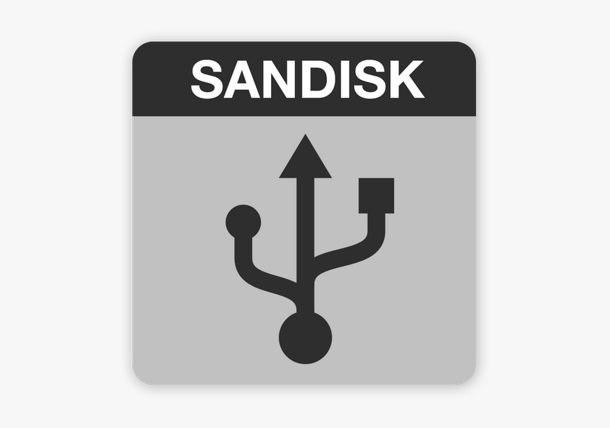 Sandisk Usb Grey2 - Usb Flash Drive Vector Png, Transparent Png ...