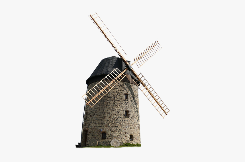 Windmill, Isolated, Old, Turn, Wind Power, Mill - Windmill Png ...