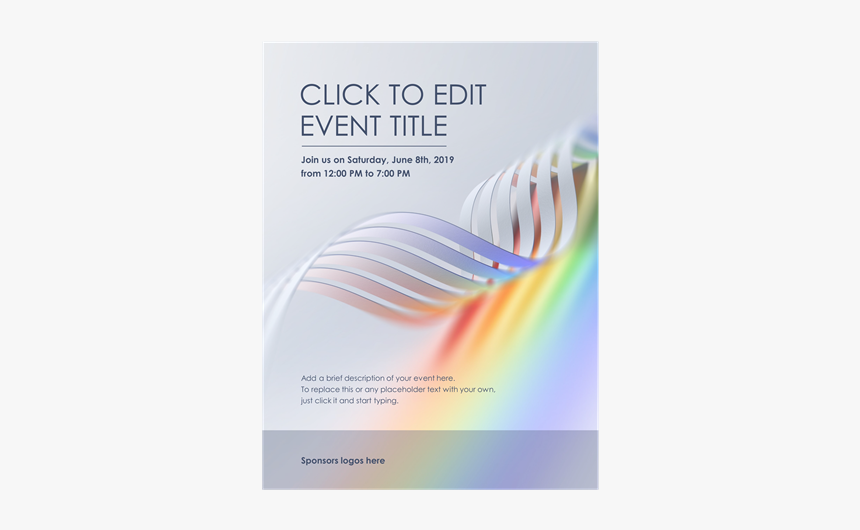 Pride Wave Flyer - Graphic Design, HD Png Download , Transparent Png ...